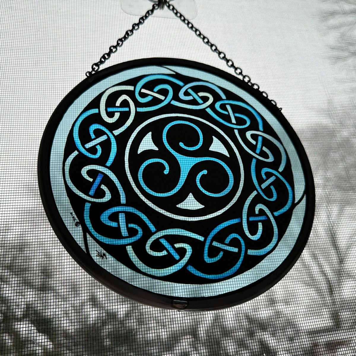 Blue Brenton Celtic Spiral Suncatcher – Celtic Crystal Design Jewelry