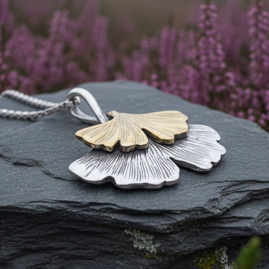Serene Gingko Necklace – Celtic Crystal Design Jewelry