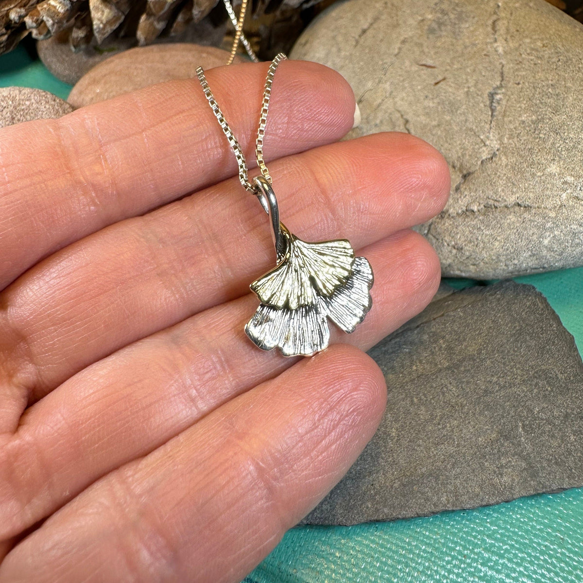 Serene Gingko Necklace – Celtic Crystal Design Jewelry