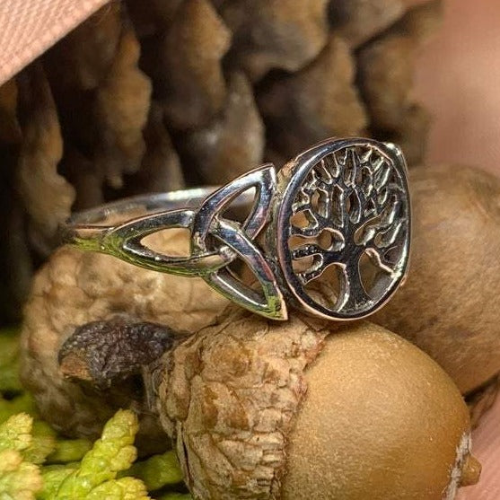 Celtic Tree Of Life Ring Bronze Tree Of Life / Yggdrasil Ring With